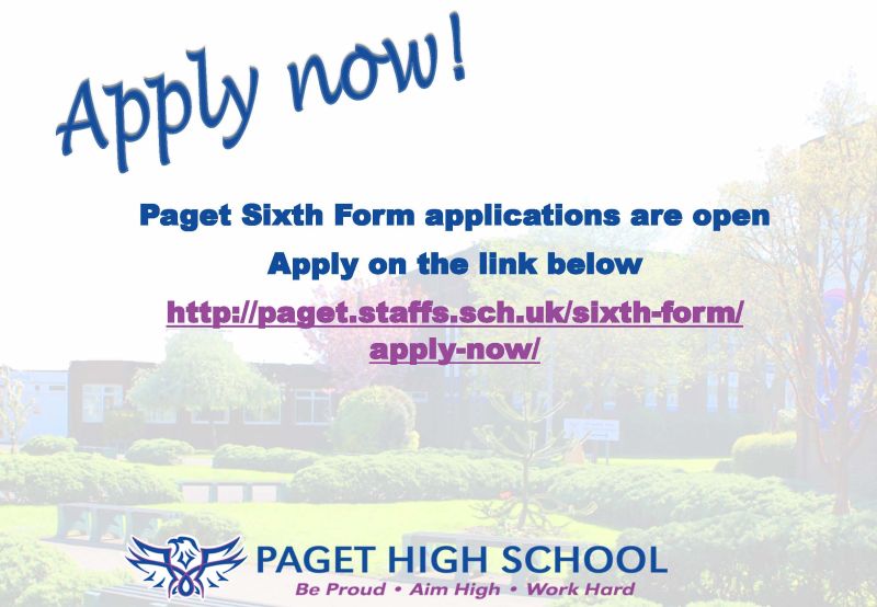 Paget High School on LinkedIn: Paget Sixth Form Applications are now ... Paget High School on LinkedIn: Paget Sixth Form Applications are now ...