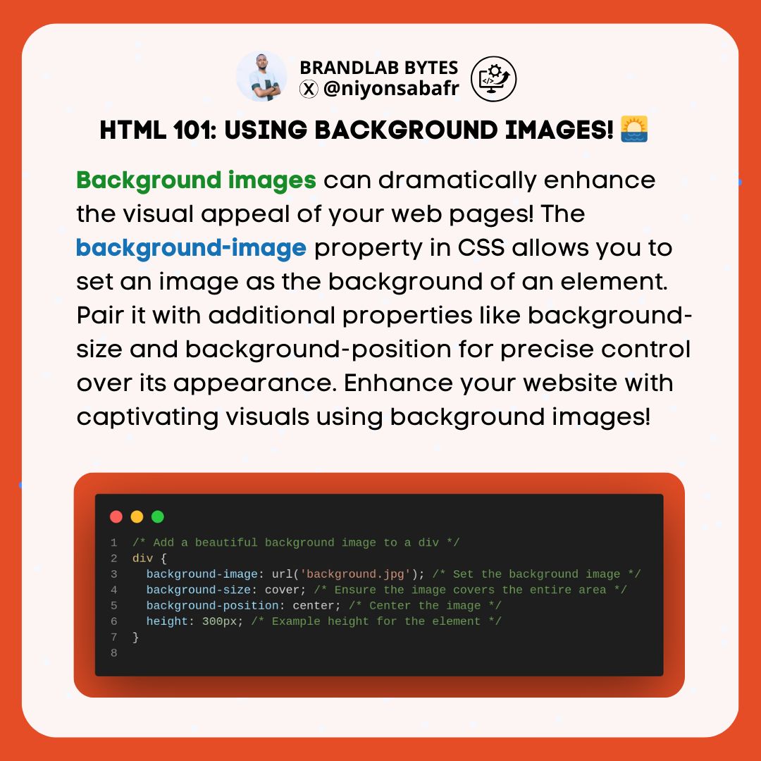 NIYONSABA Fridolin on LinkedIn: #html #css #learntocode #brandlab NIYONSABA Fridolin on LinkedIn: #html #css #learntocode #brandlab