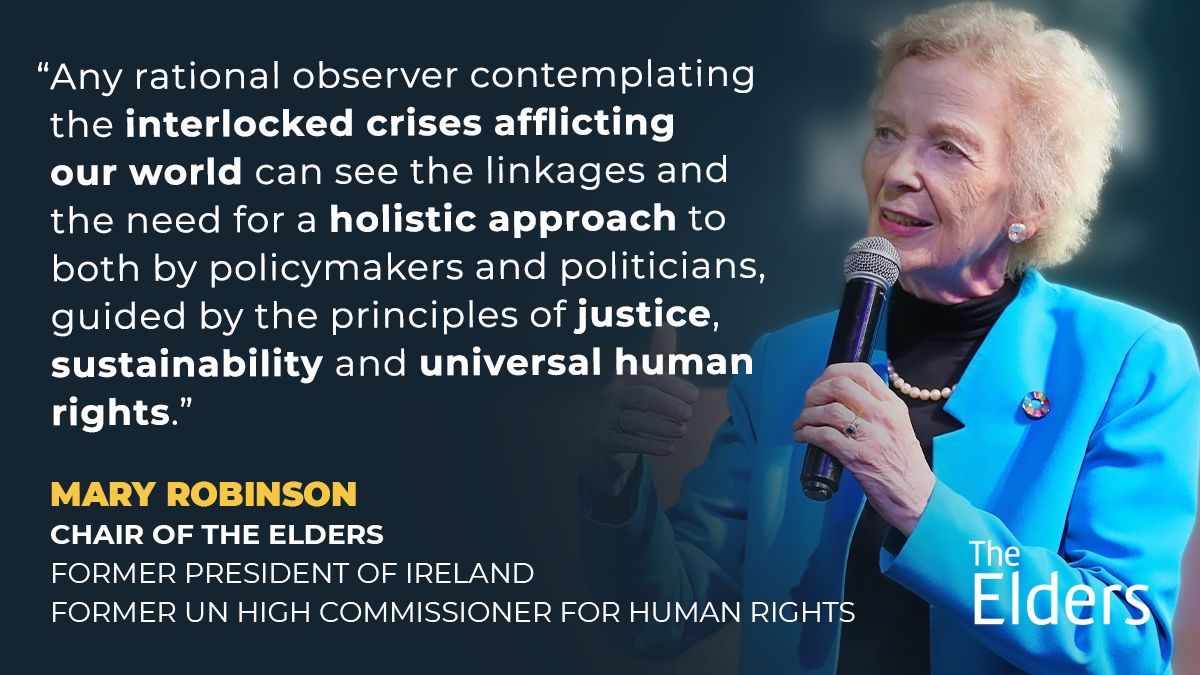 The Elders Foundation on LinkedIn: Yesterday, Mary Robinson delivered a ... The Elders Foundation on LinkedIn: Yesterday, Mary Robinson delivered a ...