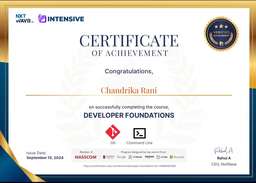 cleared Developer Foundations exam | chandrika rani posted on the topic ... cleared Developer Foundations exam | chandrika rani posted on the topic ...