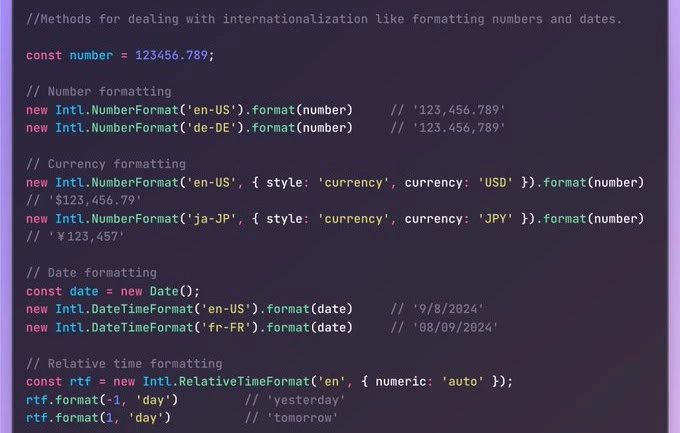 Mehar Sulaiman on LinkedIn: ⌨️ JavaScript Internationalization Methods Mehar Sulaiman on LinkedIn: ⌨️ JavaScript Internationalization Methods