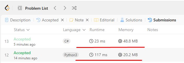 #leetcode #csharp #python #algorithms #coding #performance #outtalent ... #leetcode #csharp #python #algorithms #coding #performance #outtalent ...
