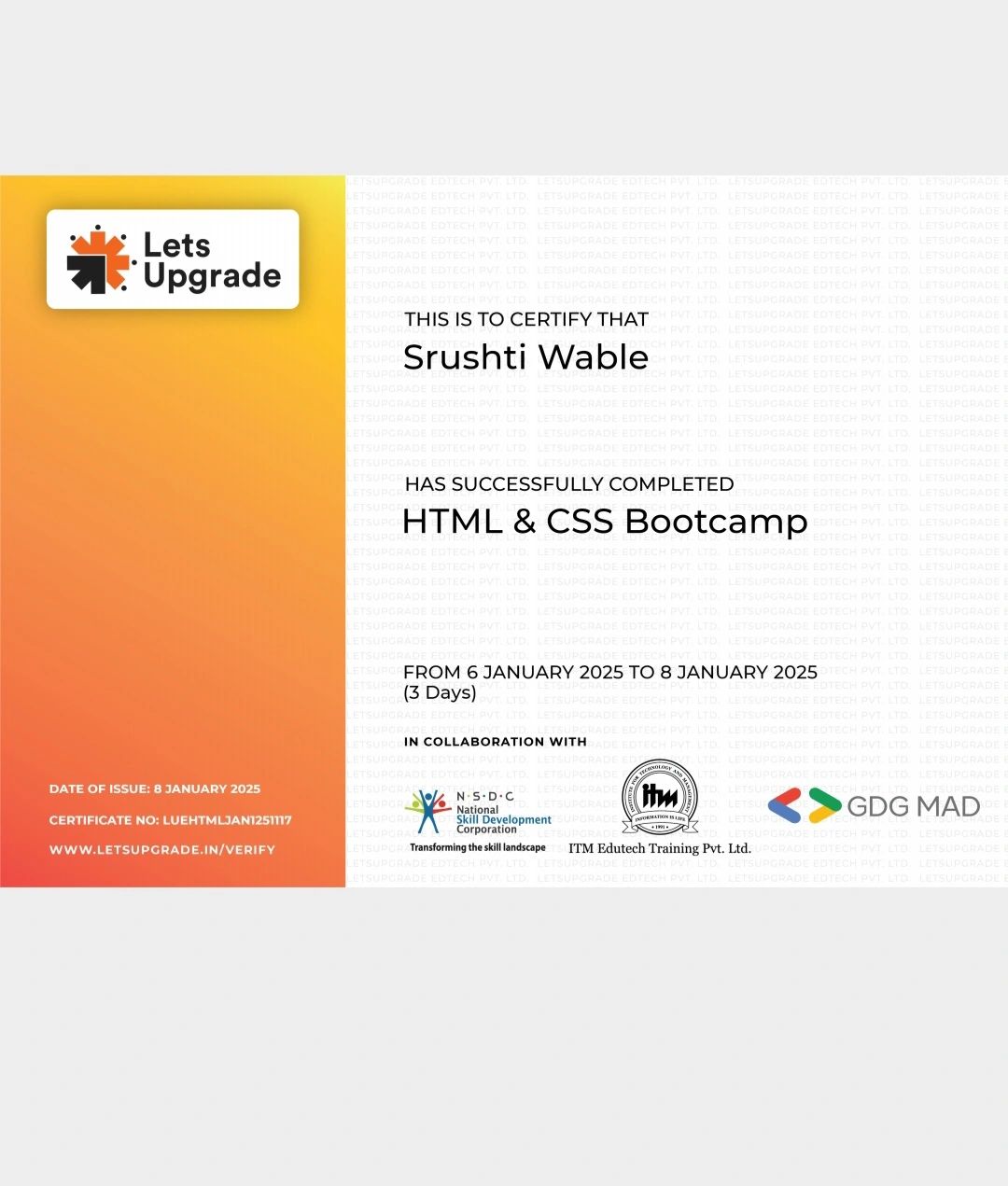 #html #css #webdevelopment #learningjourney #certificate #letsupgrade ... #html #css #webdevelopment #learningjourney #certificate #letsupgrade ...