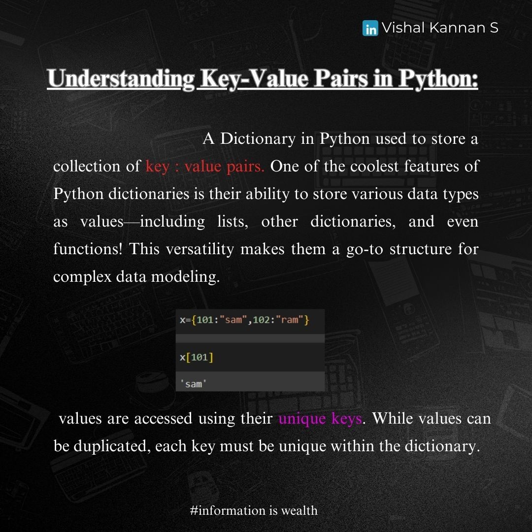 Vishal Kannan S on LinkedIn: #python #codingtips #datastructures # ... Vishal Kannan S on LinkedIn: #python #codingtips #datastructures # ...