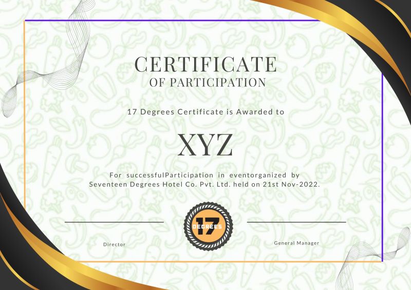 Ujjwal Kumar on LinkedIn: Certificate for 17 Degrees Restaurant . ORDER ... Ujjwal Kumar on LinkedIn: Certificate for 17 Degrees Restaurant . ORDER ...