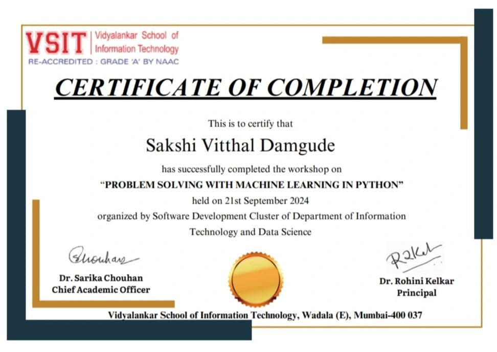 Sakshi Damgude on LinkedIn: #machinelearning #python #problemsolving # ... Sakshi Damgude on LinkedIn: #machinelearning #python #problemsolving # ...