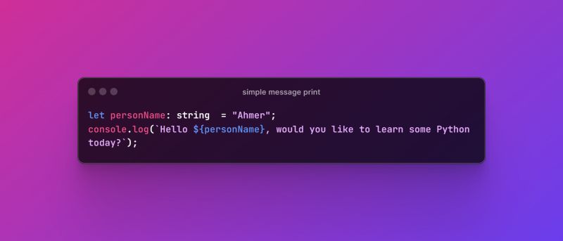 Mohammad Ahmer on LinkedIn: #typescript #javascript #ramshanoshad # ... Mohammad Ahmer on LinkedIn: #typescript #javascript #ramshanoshad # ...