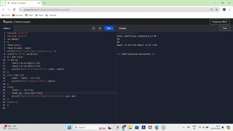 Day 14 of 30 days coding challenge: Quadratic Equation Solver | Karnati ... Day 14 of 30 days coding challenge: Quadratic Equation Solver | Karnati ...
