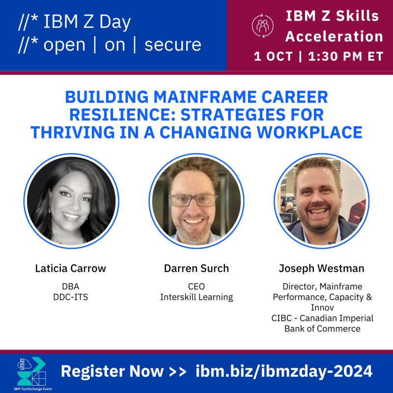 Interskill Learning on LinkedIn: #wearemainframe #ibmzday #ibmzday2024 ... Interskill Learning on LinkedIn: #wearemainframe #ibmzday #ibmzday2024 ...