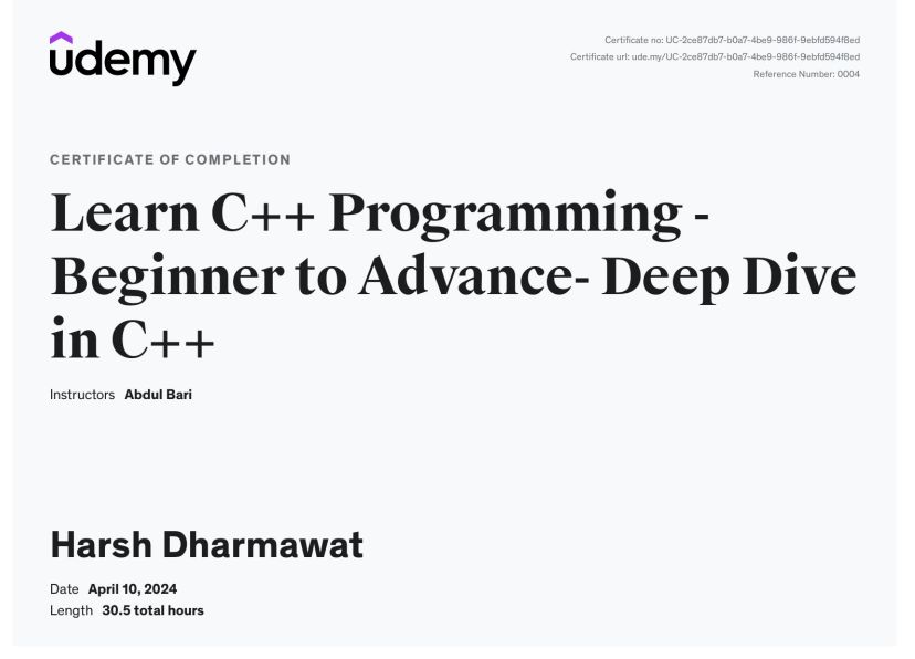#cplusplus #programmingjourney | Harsh Dharmawat #cplusplus #programmingjourney | Harsh Dharmawat