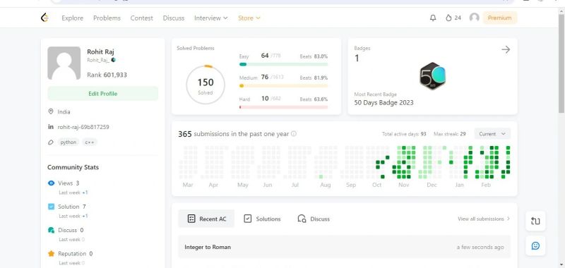 Rohit Raj on LinkedIn: #leetcodechallenge #leetcodestreak # ... Rohit Raj on LinkedIn: #leetcodechallenge #leetcodestreak # ...