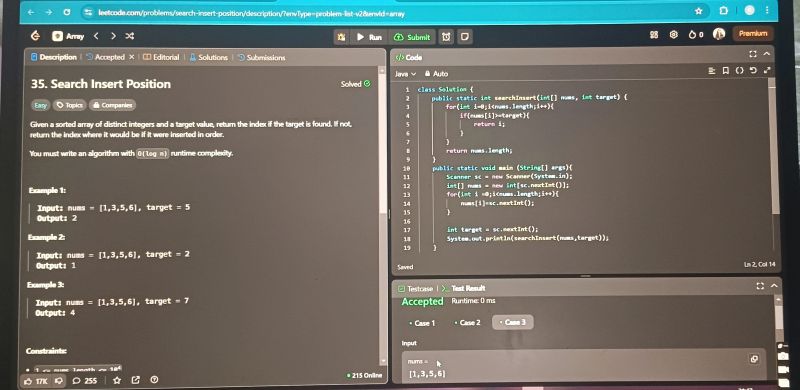 #codingchallenge #day6 #leetcode #java #linearsearch #algorithms… | RITU #codingchallenge #day6 #leetcode #java #linearsearch #algorithms… | RITU