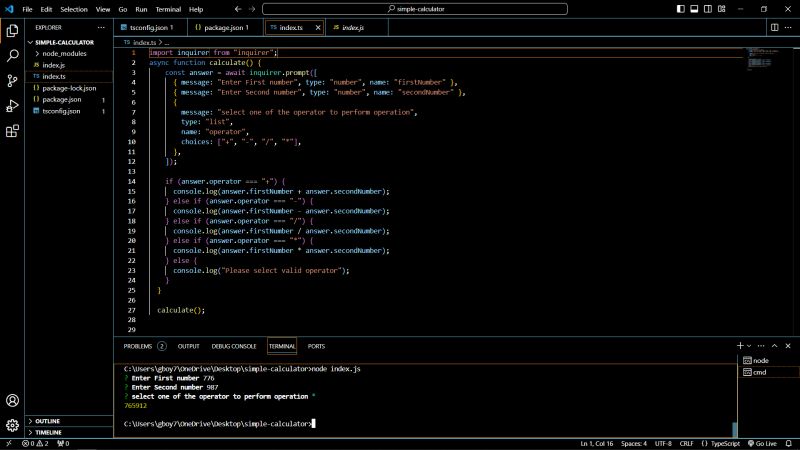 Introducing My TypeScript CLI Calculator | Hamza Ahmed posted on the ... Introducing My TypeScript CLI Calculator | Hamza Ahmed posted on the ...