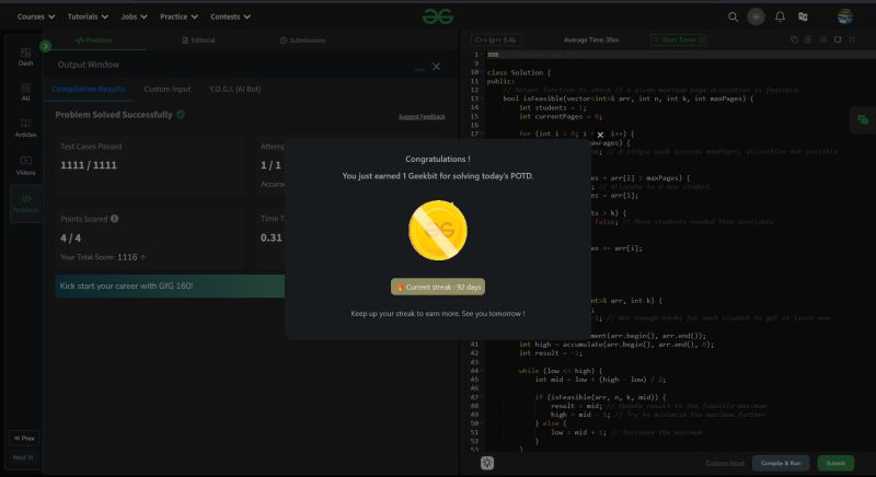 Pankaj Kumar on LinkedIn: #problemsolving #gfg34 #cplusplus #gfg160 # ... Pankaj Kumar on LinkedIn: #problemsolving #gfg34 #cplusplus #gfg160 # ...