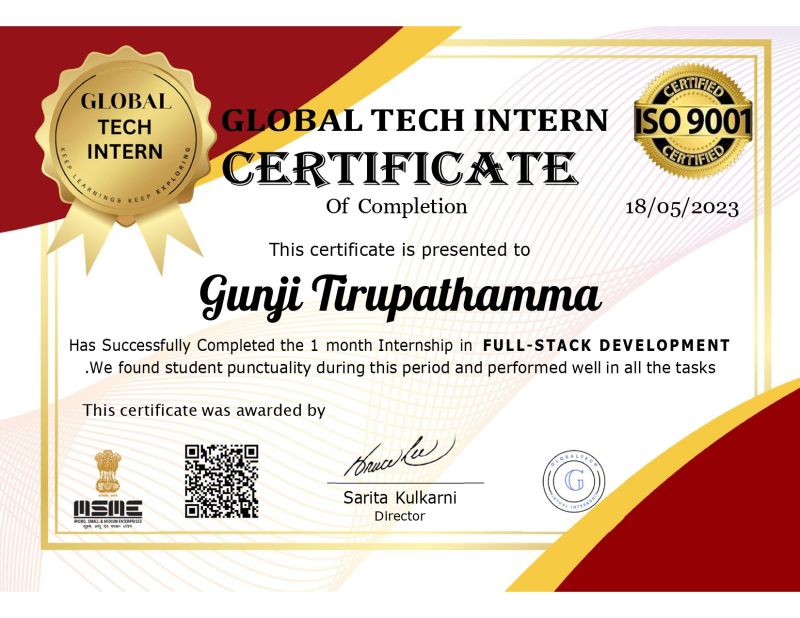 Gunji Tirupathamma on LinkedIn: #globaltech Gunji Tirupathamma on LinkedIn: #globaltech