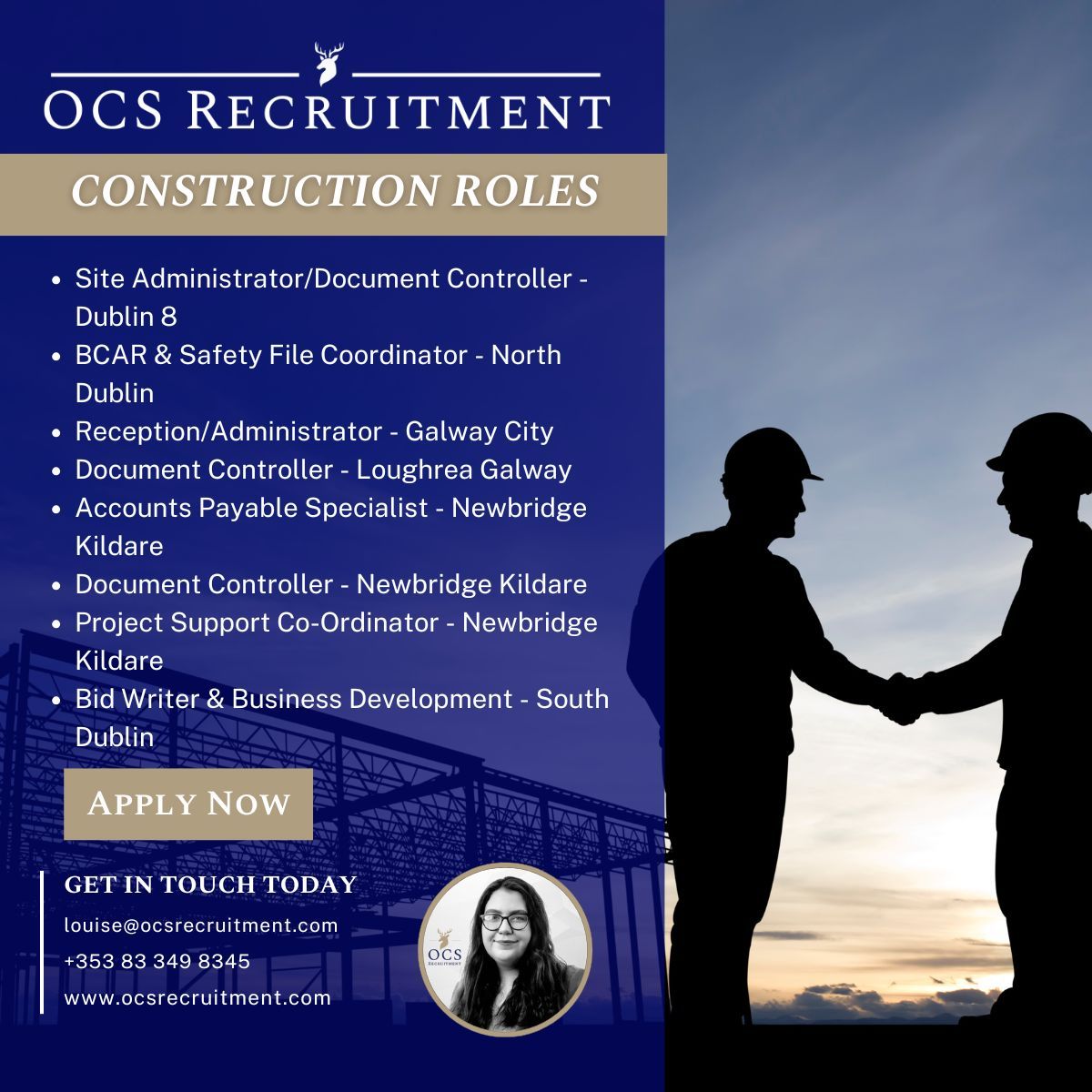 🔥 Construction Roles - Administration 🔥 Get in touch with Louise to ... 🔥 Construction Roles - Administration 🔥 Get in touch with Louise to ...