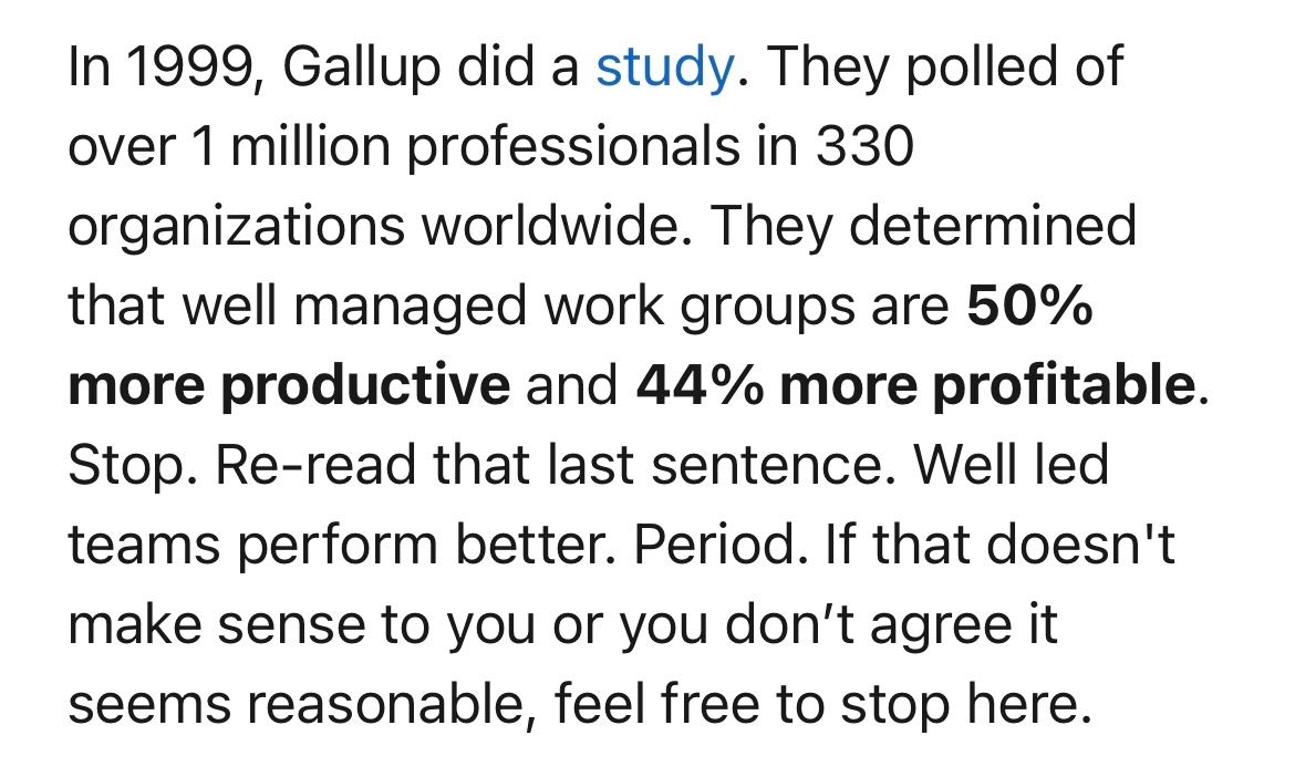 Ben Stocken on LinkedIn: There’s no ROI in leadership and management ... Ben Stocken on LinkedIn: There’s no ROI in leadership and management ...