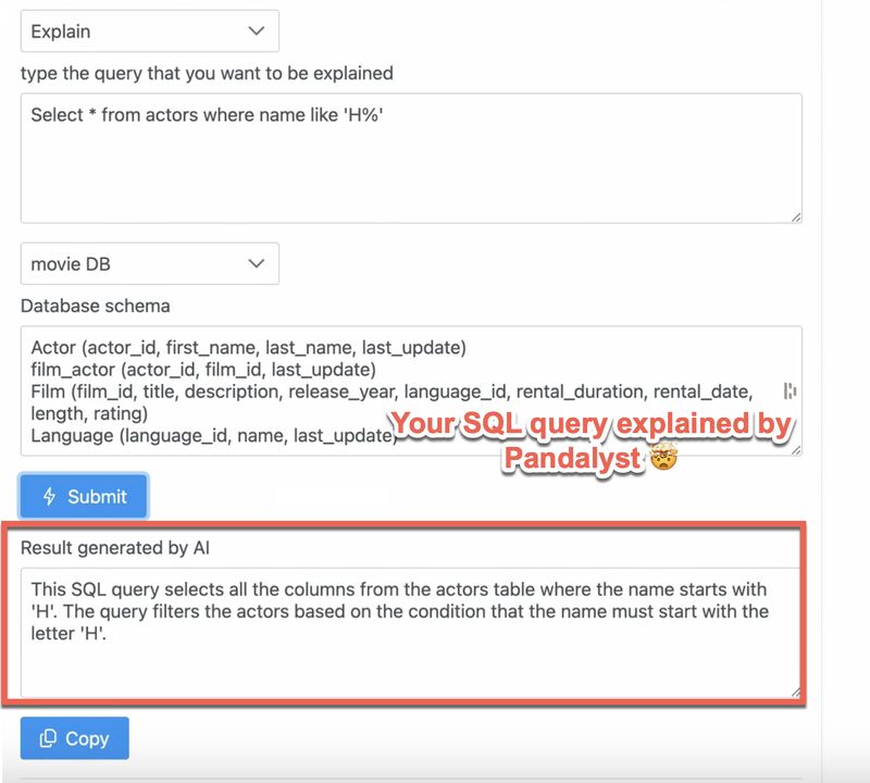 Pandalyst on LinkedIn: #sql #aiassistant #ai Pandalyst on LinkedIn: #sql #aiassistant #ai