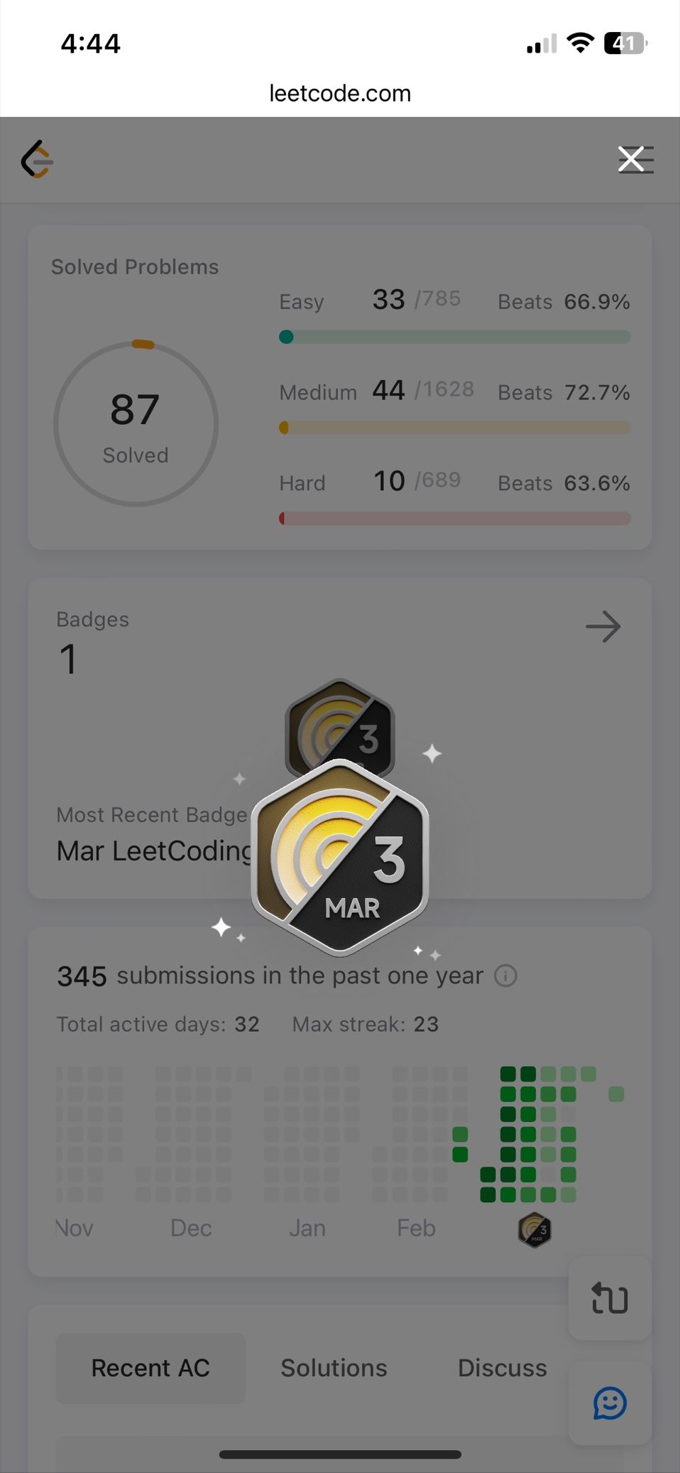Slim Skhab on LinkedIn: I got my first LeetCode badge 🎉🥳 Slim Skhab on LinkedIn: I got my first LeetCode badge 🎉🥳