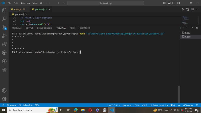 Sonu Yadav on LinkedIn: // Print C Star Pattern using javaScript let n ... Sonu Yadav on LinkedIn: // Print C Star Pattern using javaScript let n ...