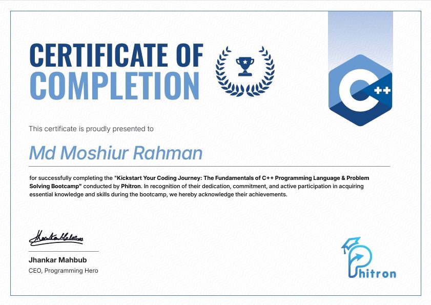 #cplusplus #codingbootcamp #skilldevelopment #phitroncertified | Md ... #cplusplus #codingbootcamp #skilldevelopment #phitroncertified | Md ...