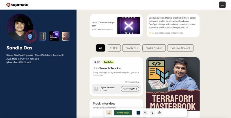 Today got verified by topmate.io here: https://lnkd.in/ecws2f-r, but ... Today got verified by topmate.io here: https://lnkd.in/ecws2f-r, but ...
