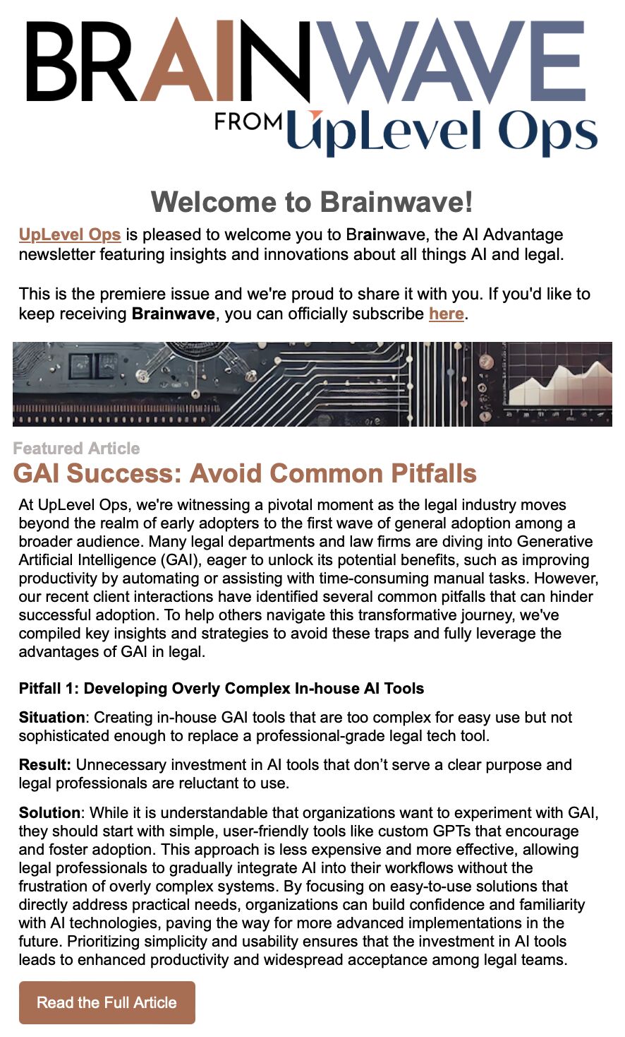 UpLevel Ops on LinkedIn: #uplevelops #aiinlegal #brainwavenewsletter # ... UpLevel Ops on LinkedIn: #uplevelops #aiinlegal #brainwavenewsletter # ...