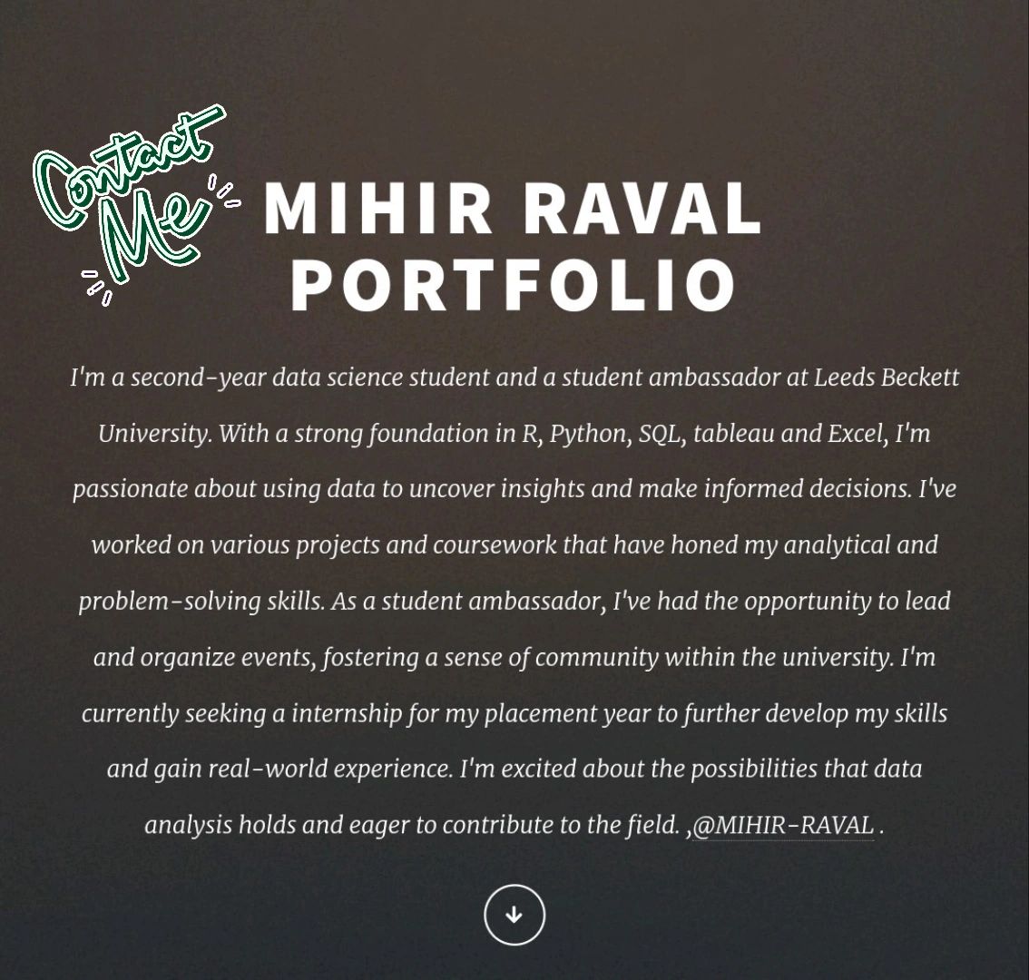 Mihir Raval on LinkedIn: #datascience #portfoliowebsite #cvupdate Mihir Raval on LinkedIn: #datascience #portfoliowebsite #cvupdate