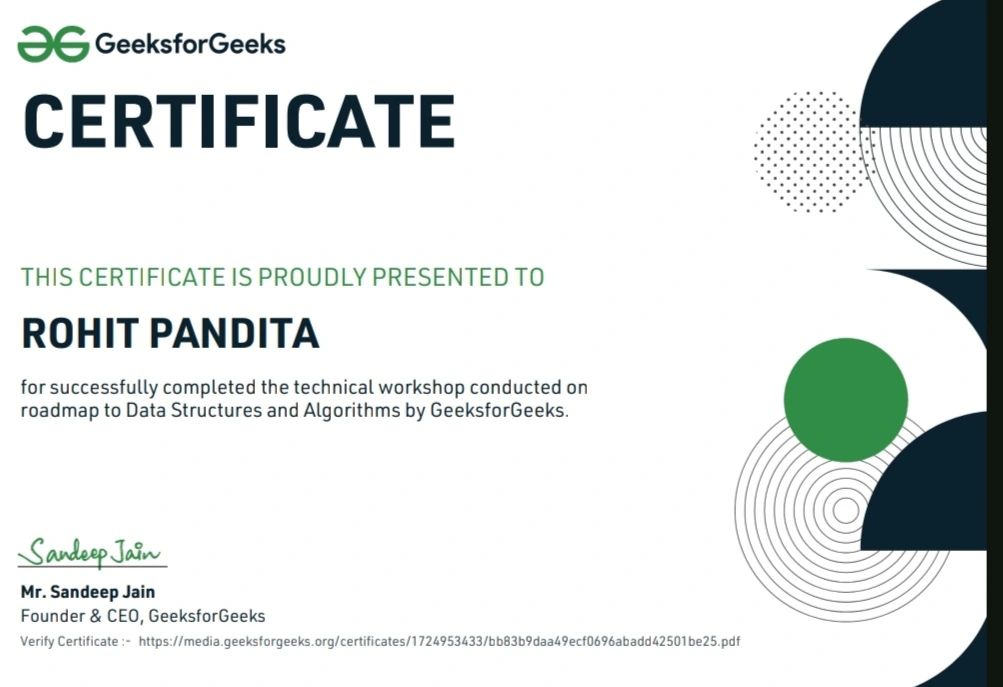 Rohit Pandita on LinkedIn: #datastructures #algorithms #geeksforgeeks # ... Rohit Pandita on LinkedIn: #datastructures #algorithms #geeksforgeeks # ...