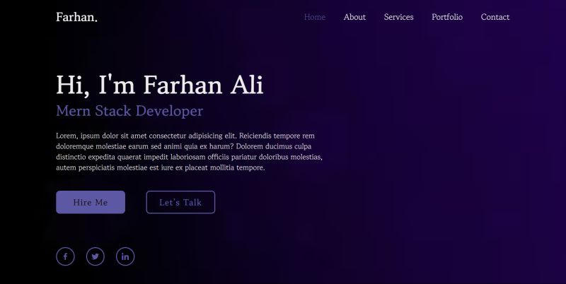 Farhan Ali on LinkedIn: Portfolio website using Html and Css only. Farhan Ali on LinkedIn: Portfolio website using Html and Css only.