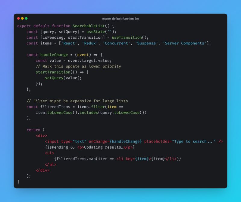 Vishal Kumar on LinkedIn: #react #concurrentreact #suspense #react18 # ... Vishal Kumar on LinkedIn: #react #concurrentreact #suspense #react18 # ...