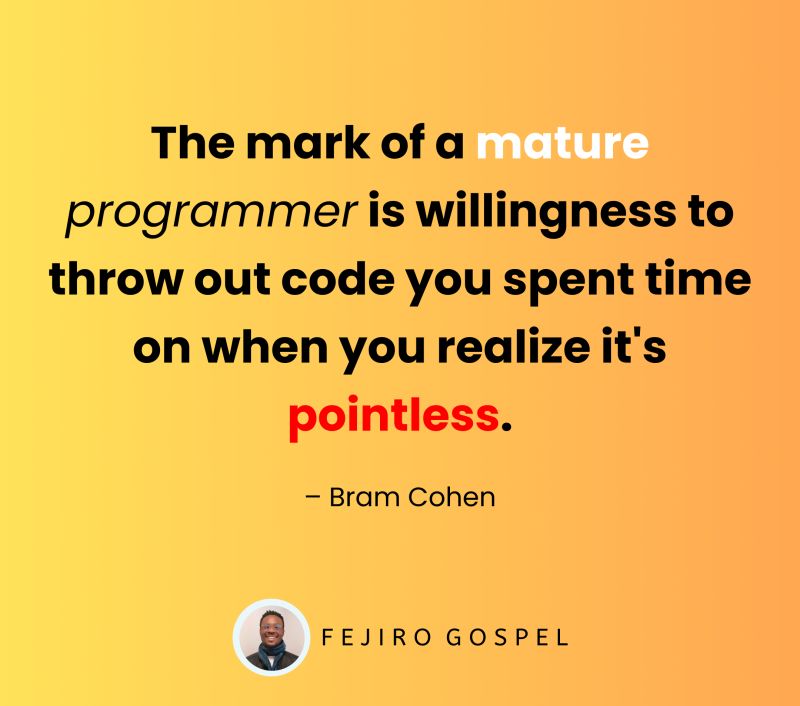 Fejiro Gospel on LinkedIn: Programming quotes Fejiro Gospel on LinkedIn: Programming quotes