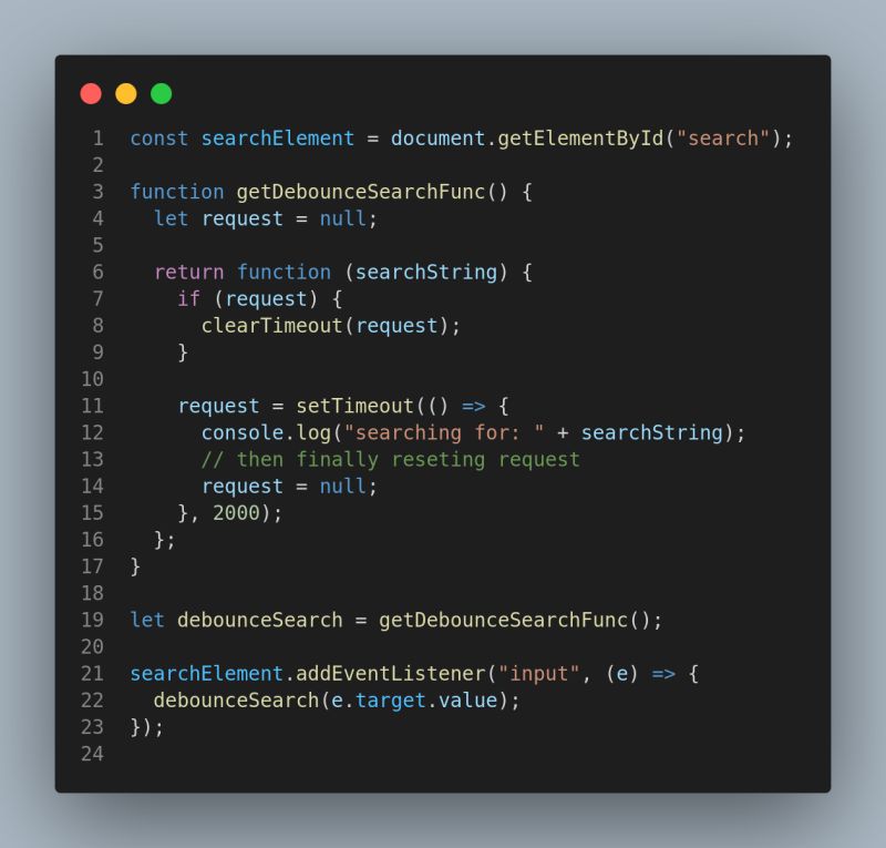 Debouncing in javascript: a simple solution | Shobhit Mishra posted on ... Debouncing in javascript: a simple solution | Shobhit Mishra posted on ...