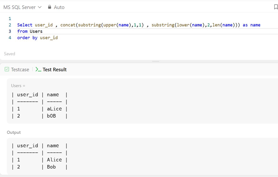 SQL: Fix Names in a Table Leetcode problem Statment… | BASAVA PRABHU SQL: Fix Names in a Table Leetcode problem Statment… | BASAVA PRABHU