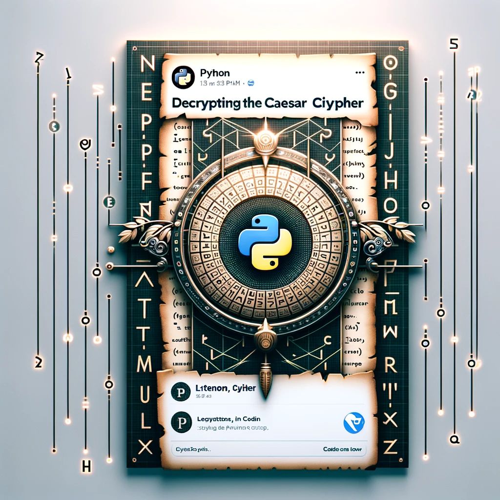 Decrypting the Caesar Cipher with Python | Brian Risheim posted on the ... Decrypting the Caesar Cipher with Python | Brian Risheim posted on the ...