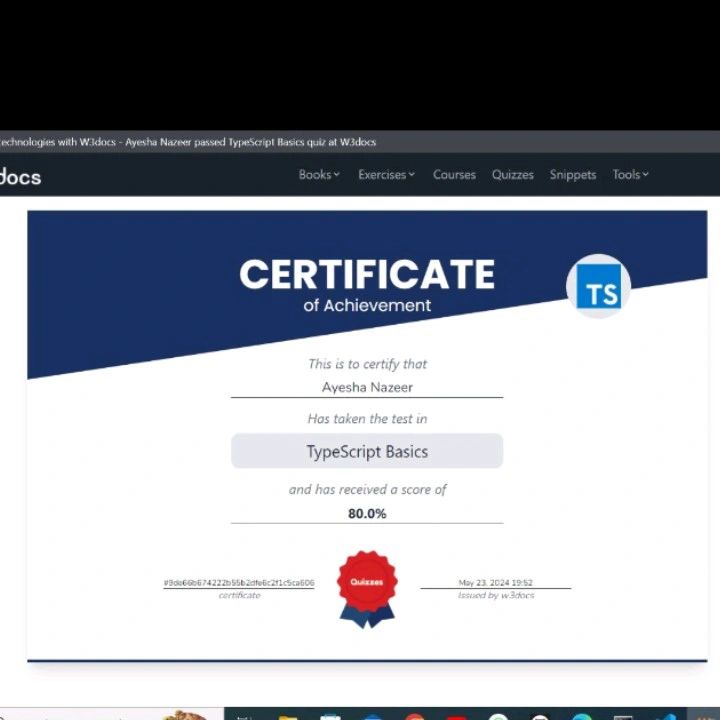 Ayesha Nazeer on LinkedIn: #typescript #certification #webdevelopment # ... Ayesha Nazeer on LinkedIn: #typescript #certification #webdevelopment # ...