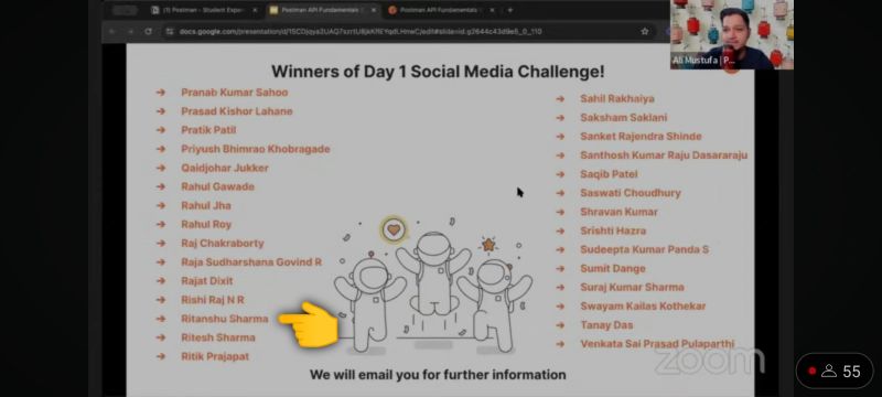 PostmanAPI101 wins Social Media Challenge | Ritanshu Sharma posted on ... PostmanAPI101 wins Social Media Challenge | Ritanshu Sharma posted on ...