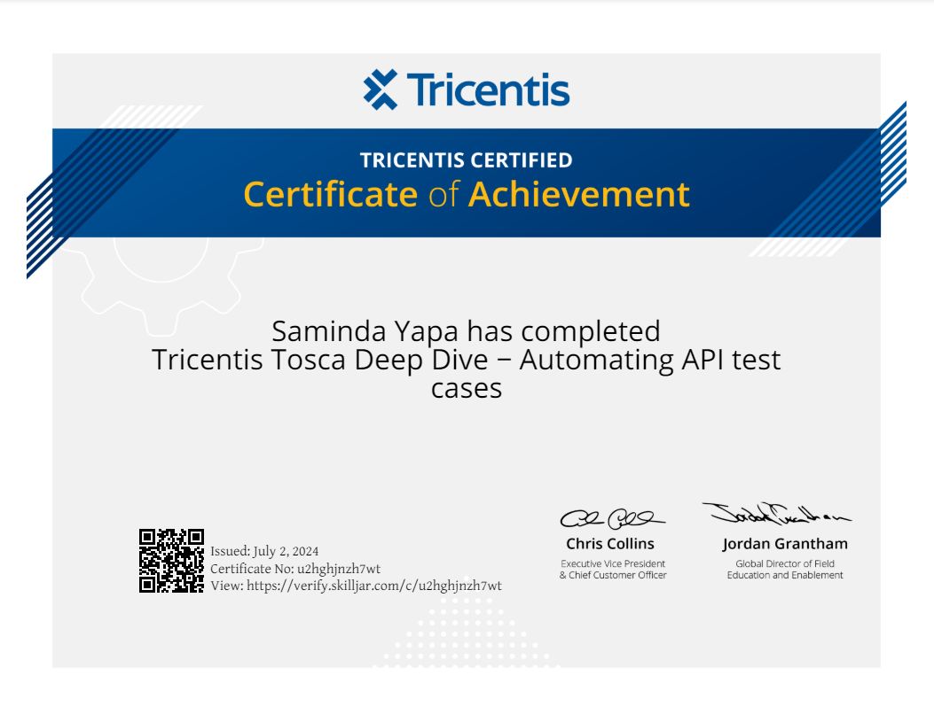 Saminda Yapa on LinkedIn: Tricentis Tosca Deep Dive − Automating API ... Saminda Yapa on LinkedIn: Tricentis Tosca Deep Dive − Automating API ...