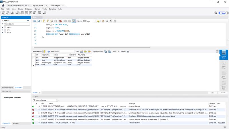 #sql #databasedesign #100daysofcode | Abhijeet Dhokne #sql #databasedesign #100daysofcode | Abhijeet Dhokne
