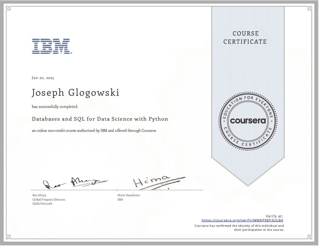 Joseph Glogowski on LinkedIn: #datascience #python #sql #ai # ... Joseph Glogowski on LinkedIn: #datascience #python #sql #ai # ...
