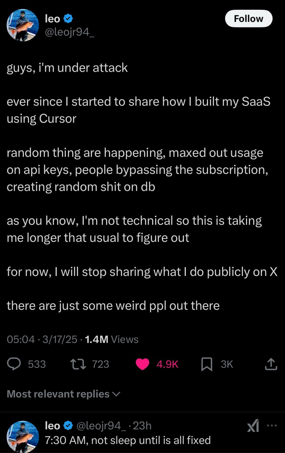 This vibe coder is getting a ton of hate right now by gate keeping devs ... This vibe coder is getting a ton of hate right now by gate keeping devs ...