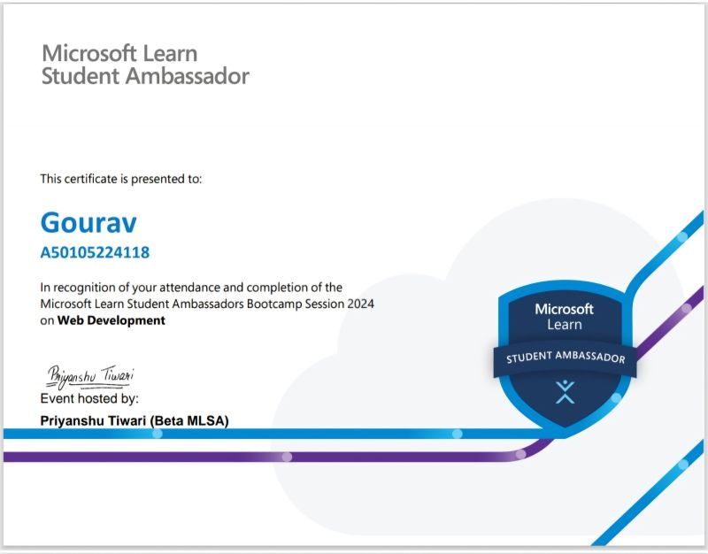 Gourav Soni on LinkedIn: Thank you Microsoft Microsoft Learn Student ... Gourav Soni on LinkedIn: Thank you Microsoft Microsoft Learn Student ...