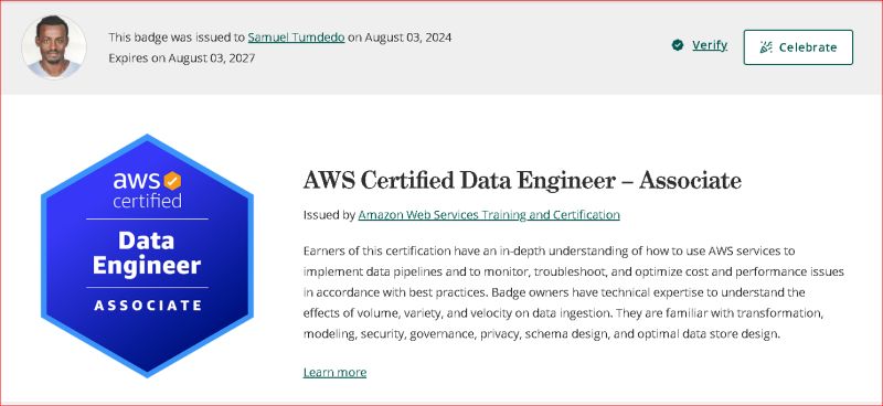 Samuel Tumdedo on LinkedIn: #aws #dataengineer #machinelearning #devops ... Samuel Tumdedo on LinkedIn: #aws #dataengineer #machinelearning #devops ...