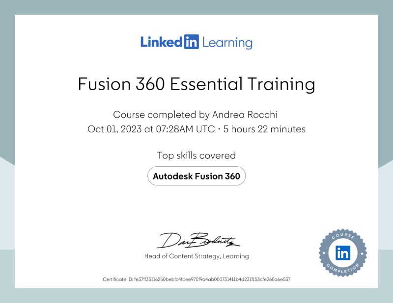 Andrea Rocchi on LinkedIn: Certificate of Completion Andrea Rocchi on LinkedIn: Certificate of Completion