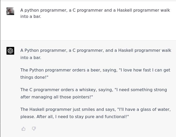 Daniel Firth on LinkedIn: #haskell #chatgpt #programming Daniel Firth on LinkedIn: #haskell #chatgpt #programming