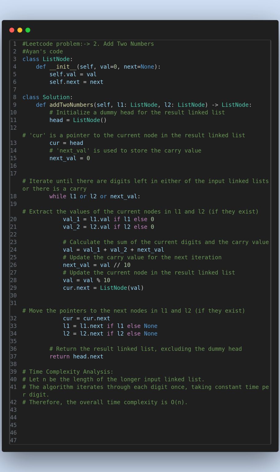 LeetCode 120 Days Coding Challenge: Adding Two Numbers | Azizur Rahman ... LeetCode 120 Days Coding Challenge: Adding Two Numbers | Azizur Rahman ...