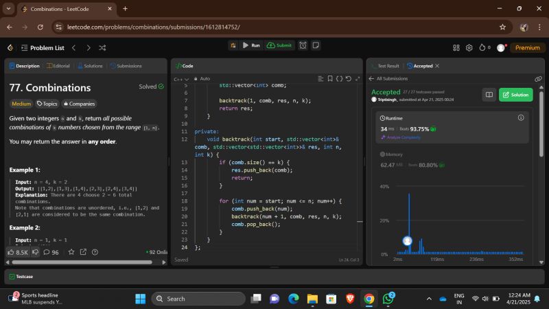 #100daysofcoding #100daysofcode #leetcode #backtracking # ... #100daysofcoding #100daysofcode #leetcode #backtracking # ...