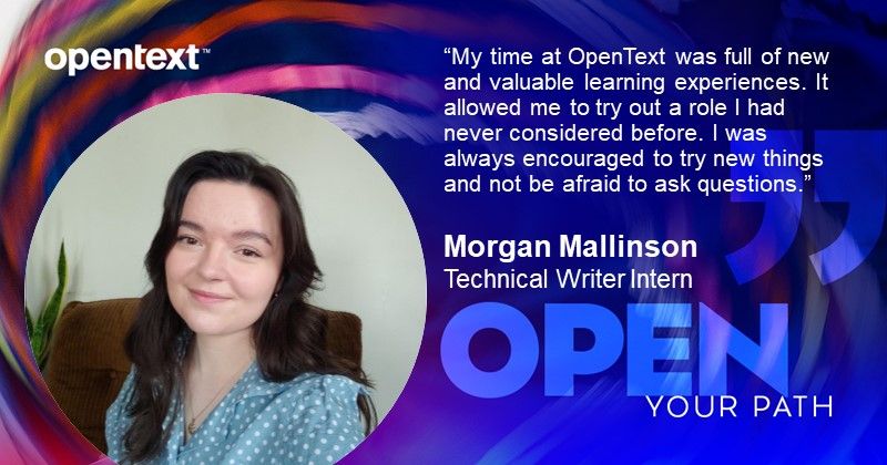 Deborah James op LinkedIn: #opentext #opentextcareers #earlycareers # ... Deborah James op LinkedIn: #opentext #opentextcareers #earlycareers # ...