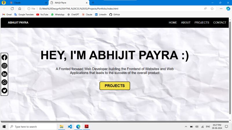 Abhijit Payra on LinkedIn: #portfoliowebsite #html #css #webdevelopment Abhijit Payra on LinkedIn: #portfoliowebsite #html #css #webdevelopment