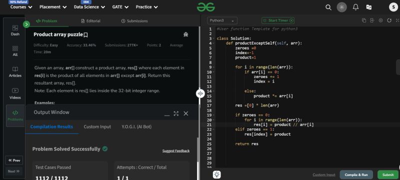 #python #dsa #codingchallenge #160daysofcode #productarraypuzzle # ... #python #dsa #codingchallenge #160daysofcode #productarraypuzzle # ...